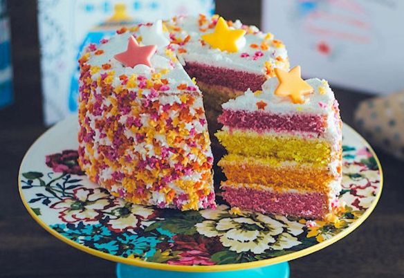 Rainbow Layer Cake | Crafts Inspire Me